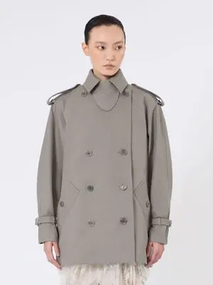 Max Mara Cotton Duster Coat - Medium Grey