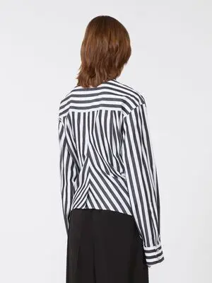 Max Mara Striped Poplin Shirt - Black