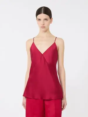 Max Mara Silk Satin Camisole Top - Geranium