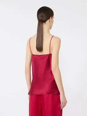 Max Mara Silk Satin Camisole Top - Geranium