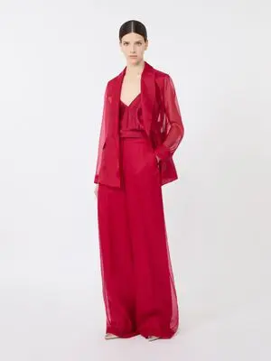 Max Mara Silk Satin Camisole Top - Geranium