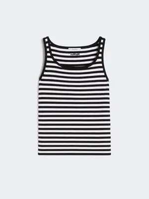Max Mara Viscose Crêpe Yarn Sleeveless Jumper - Black
