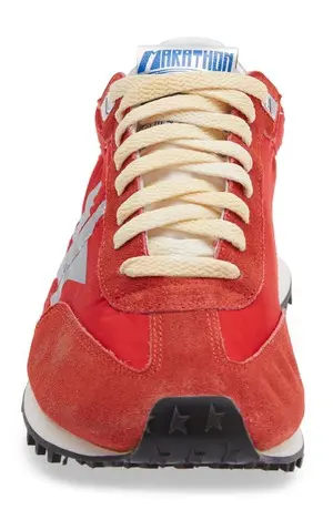 GOLDEN GOOSE Running Marathon Sneakers - Red/silver