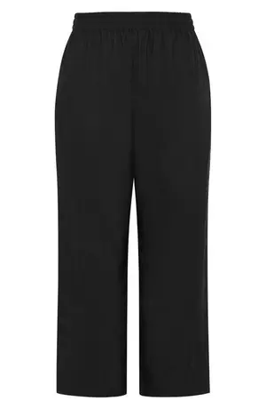 City Chic Kalea Wide Leg Drawstring Pants - Black