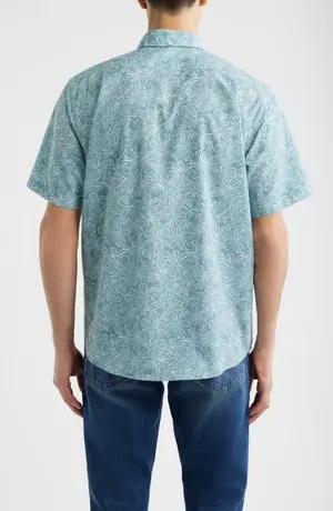 Reyn Spooner Mala Melia Short Sleeve Button-down Sport Shirt - Green
