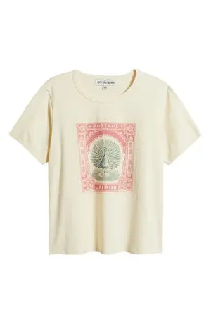 CITY BLUES Cotton-blend Graphic T-shirt - Pearl