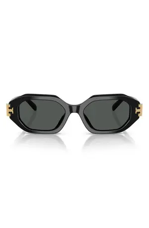 Tory Burch Irregular Sunglasses - Black/dark Grey