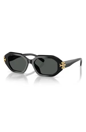 Tory Burch Irregular Sunglasses - Black/dark Grey