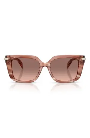 Michael Kors Square Sunglasses - Pink Horn/brown Pink