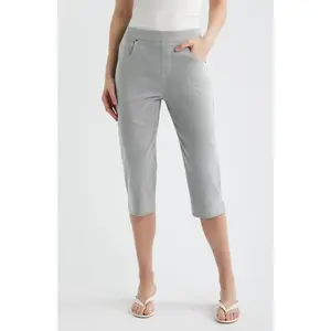 Hue Spring Stripe Capri Pants - Black