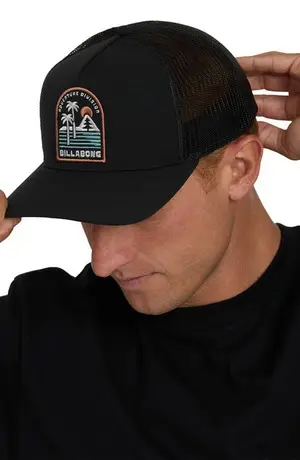 BILLABONG Adiv Logo Patch Trucker Hat - Black
