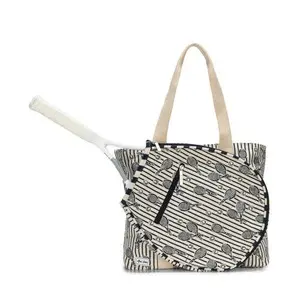 AME & LULU Court Classic Tennis Tote - Navy
