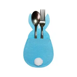 C&F HOME Easter Bunny Felt Utensil Sleeves - Blue