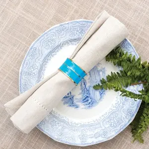 C&F HOME Enamel Azure Easter Celebration & Gold Handcrafted Napkin Ring
