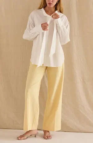 CRESCENT Wide-leg Trousers - Yellow