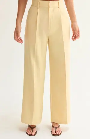 CRESCENT Wide-leg Trousers - Yellow