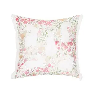 C&F HOME Spring Silhouette Easter Bunnies Rabbits Accent Throw Pillow - Pink