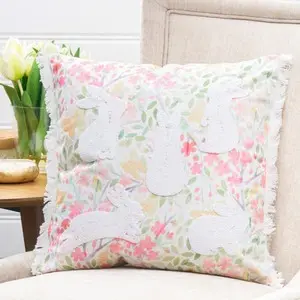 C&F HOME Spring Silhouette Easter Bunnies Rabbits Accent Throw Pillow
