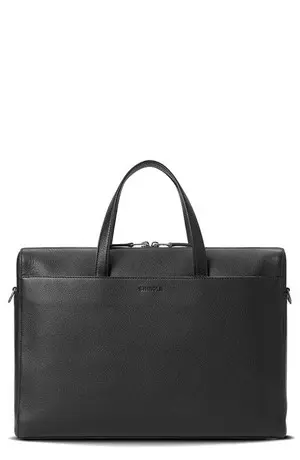 Shinola Canfield Essential Pebbled Leather Briefcase - Black