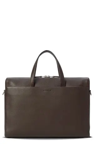 Shinola Canfield Essential Pebbled Leather Briefcase - Espresso
