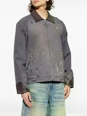 MISBHV Distressed Collared Jacket - Grey