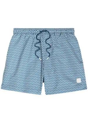BOSS Patterned Swim Shorts - Blue