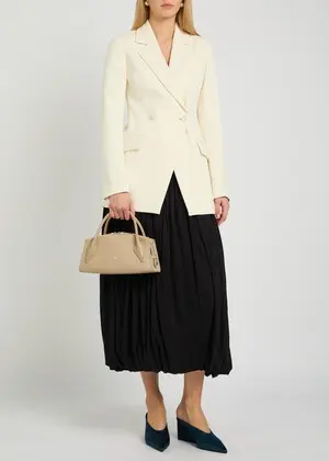 CHRISTIAN LOUBOUTIN Venus Nubuck Top Handle Bag - Cream