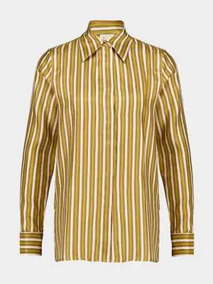 PAULA Petra Sun Stripes Silk Twill Shirt