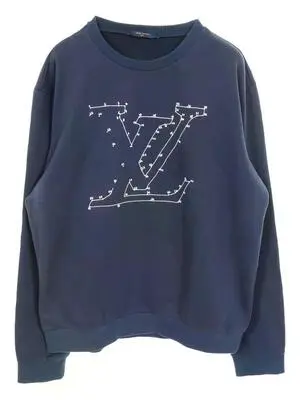 LOUIS VUITTON 2010s Stitch-print Crewneck Sweatshirt