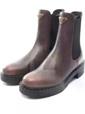 Prada 2020s Leather Chelsea Boots