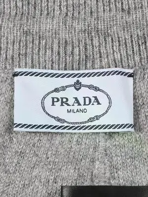 Prada 2010s Knitted Trousers With Triangle Logo