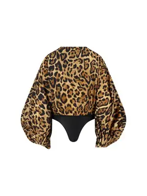 Alaïa Animal Print Bodysuit - Multi