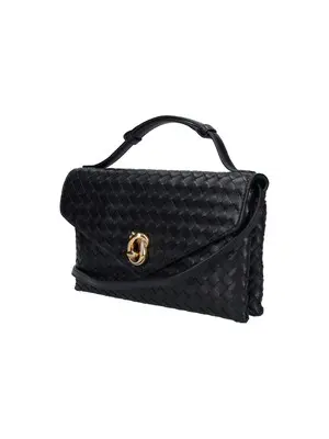 Bottega Veneta Knot Lock Shoulder Bag - Black