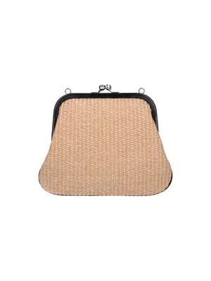 VIVIENNE WESTWOOD Shoulder Bag With Embossed Logo - Beige