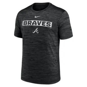 Nike Atlanta Braves Velocity Dri-fit Mlb T-shirt - Black