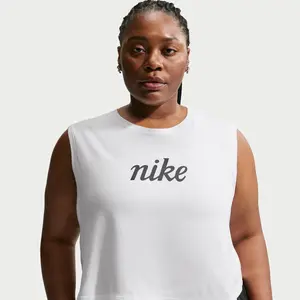 Nike Sportswear Club Loose Cropped Tank Top - White