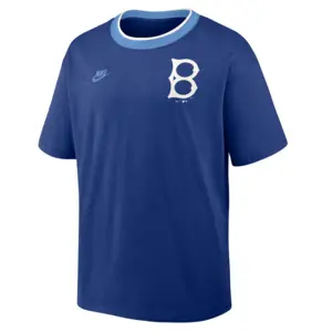 Nike Brooklyn Dodgers Cooperstown Ringer Mlb T-shirt - Blue