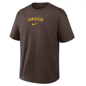Nike San Diego Padres City Name Max90 Men's Mlb T-shirt Brown