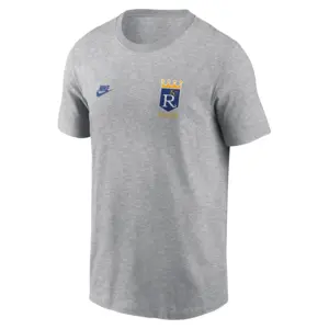 Nike Kansas City Royals Cooperstown 2-hit Large Logo Mlb T-shirt - Grey