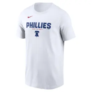 Nike Philadelphia Phillies Bold Team Name Mlb T-shirt - White