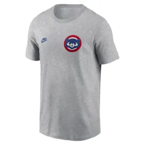 Nike Chicago Cubs Cooperstown 2-hit Large Logo Mlb T-shirt - Grey
