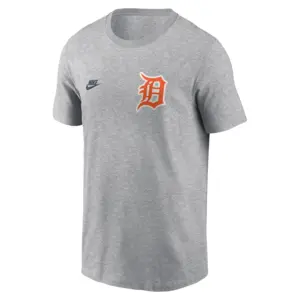 Nike Detroit Tigers Cooperstown 2-hit Large Logo Men's Mlb T-shirt Grey