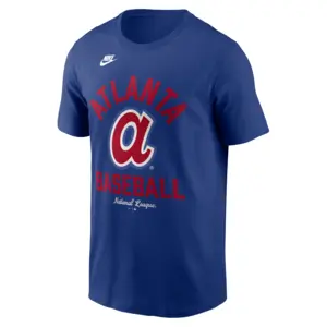 Nike Atlanta Braves Cooperstown Mlb T-shirt - Blue