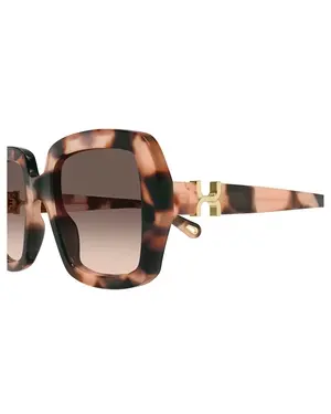 Chloé Rectangular Sunglasses, 52mm