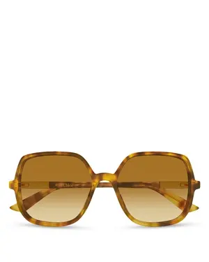 Chloé Geometric Sunglasses, 55mm - Havana/brown