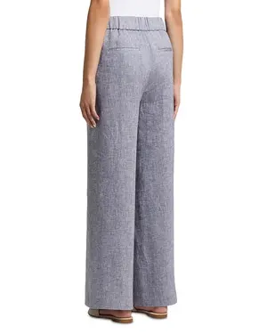 Peserico Wide Leg Linen Trousers