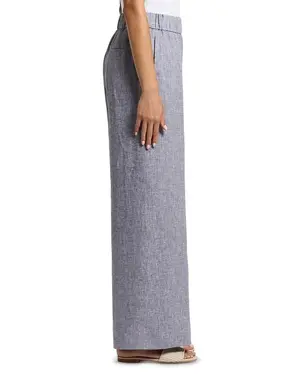 Peserico Wide Leg Linen Trousers