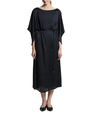 Peserico Boat Neck Midi Dress - Ink