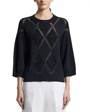 Peserico Cotton Paillette Sweater
