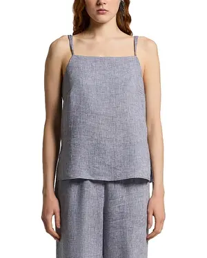 Peserico Sleeveless Linen Top - Ink